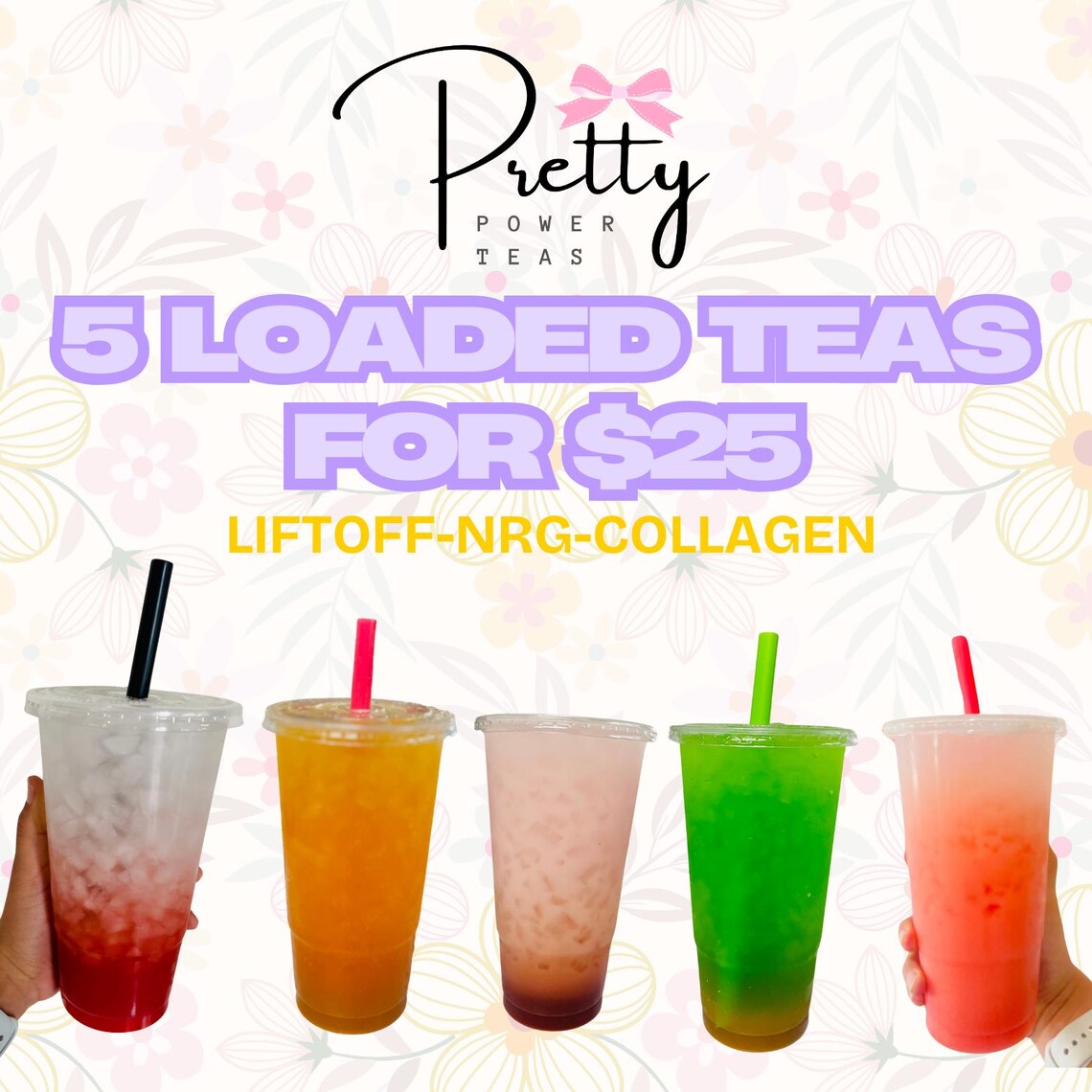 5 Loaded Tea. Liftoff, Nrg & Collagen Mix To-go - Etsy