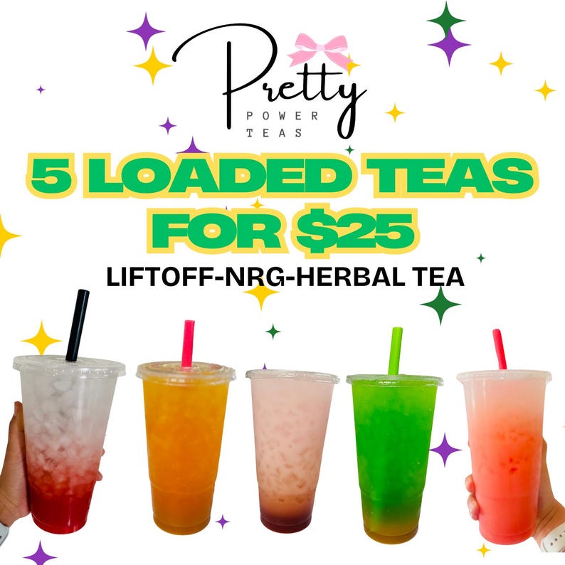 5 Loaded Tea. Liftoff, Nrg & Collagen Mix To-go - Etsy