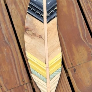 Wood Feather. Feather Wall Art. Reclaimed Wood Wall Art. - Etsy