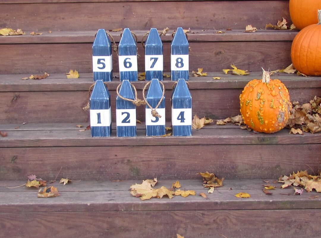 Handpainted Table Number Buoys (set of 8): Nautical Wedding Decor - Etsy