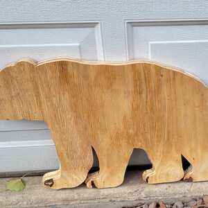 24 Reclaimed Wood Pallet Bear. Wood Bear Sign. Country Home Decor ...
