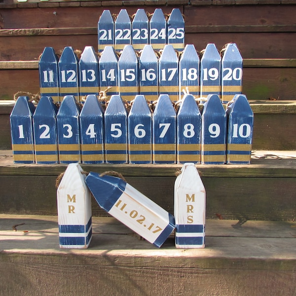 Navy Table Numbers - Etsy