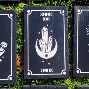 Tarot Card Wall Art. Tarot Card Decor. Wood Tarot Cards. - Etsy