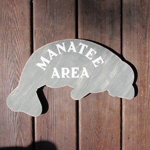 Small Manatee Sign. Manatee Area Sign. Manatee Decor. Coastal - Etsy