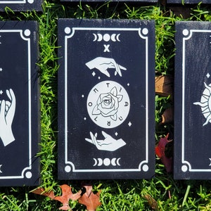 Tarot Card Wall Art. Tarot Card Decor. Wood Tarot Cards. - Etsy