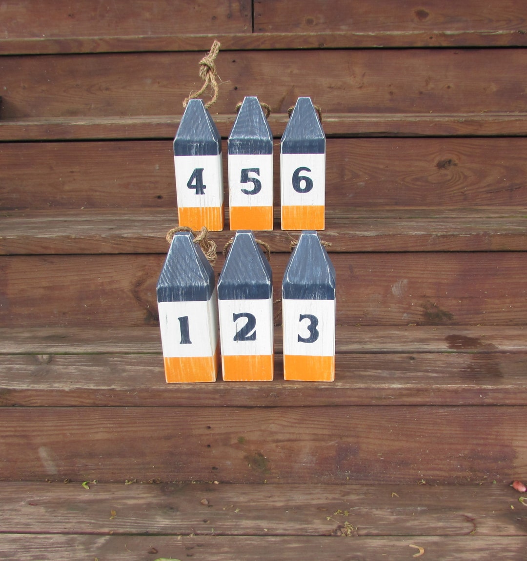 Nautical Table Number Buoys (set of 6): Beach Wedding Decor - Etsy