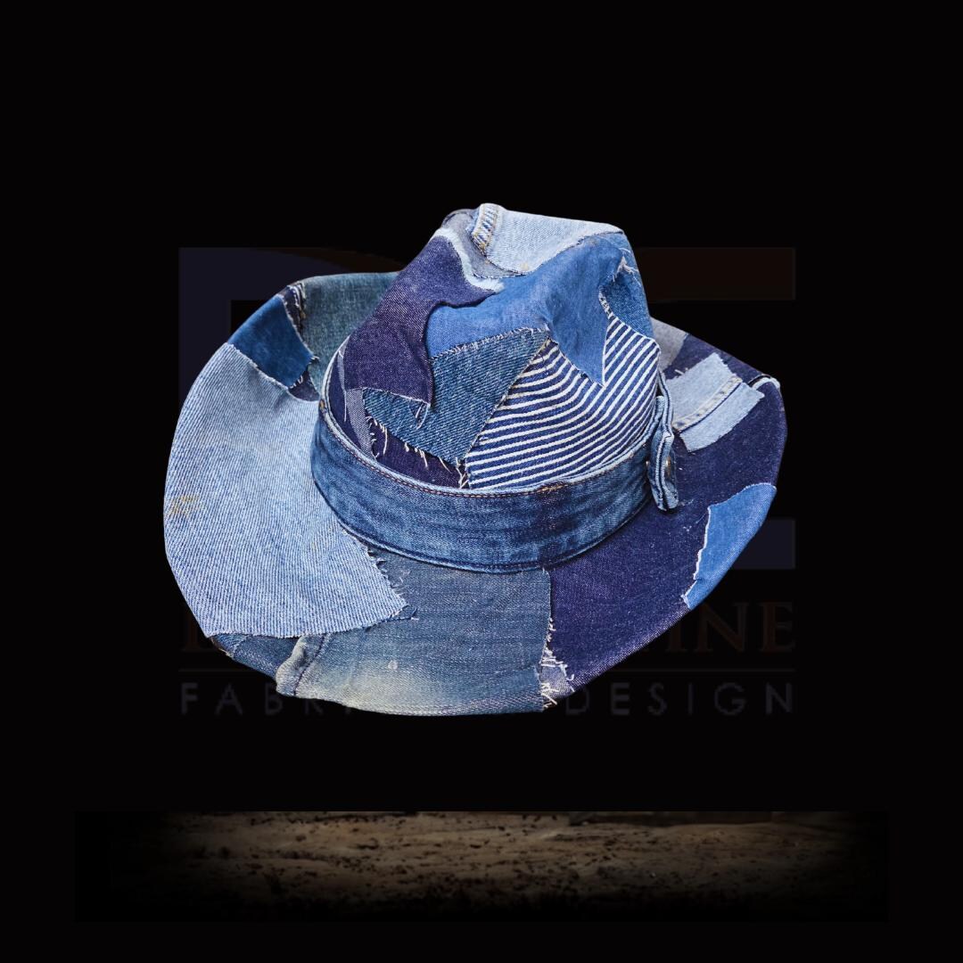 Upcycled Patchwork Denim Cowboy Hat: Handmade One-of-a-kind - Etsy