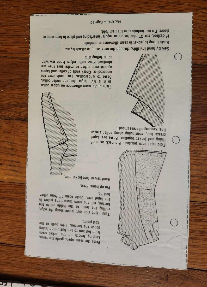 Vintage 1974 English Riding Jacket Sewing Pattern | Jean Hardy 630 ...