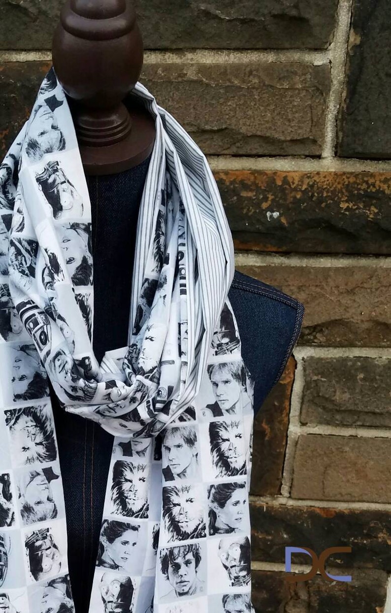 Star Wars Characters Printed Scarf - Etsy
