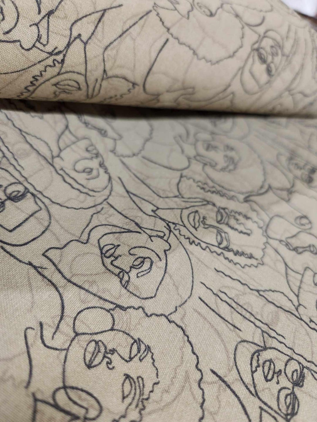 BHM Abstract Faces Cotton Fabric by the Yard, 1/2 Yard/ and 1/4 Yard - Etsy