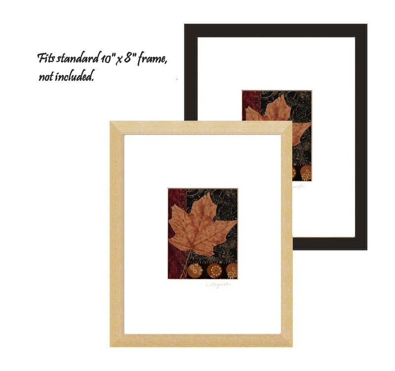 Autumn Maple Leaf, Crazy Quilt Art Patchwork, Textile Collage, Attic ...