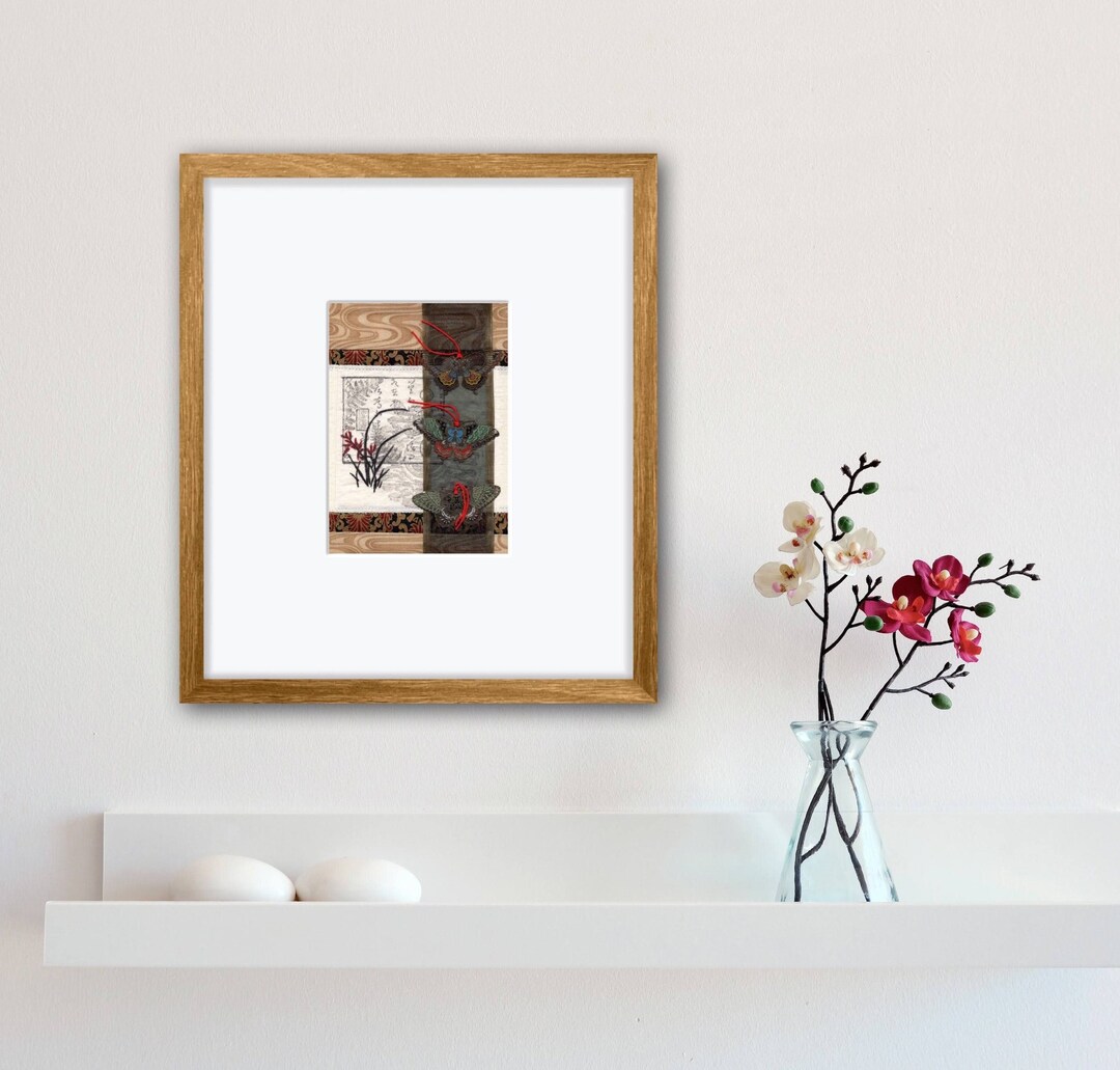 Textile Quilt Art, Fragrant Orchids and Butterfly Wings Scroll ...