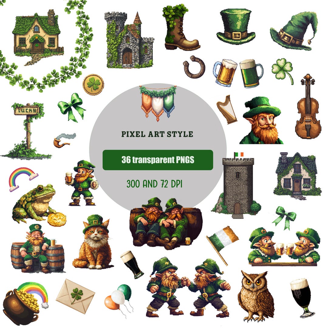 36 PNG St Patrick Day Clip Art - Digital Transparent PNG Images - Saint ...