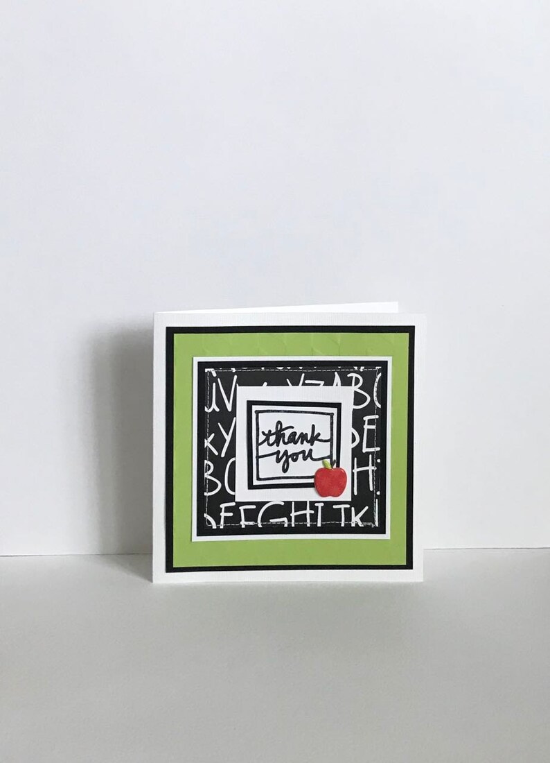 Teacher Thank You Handmade Card - Etsy