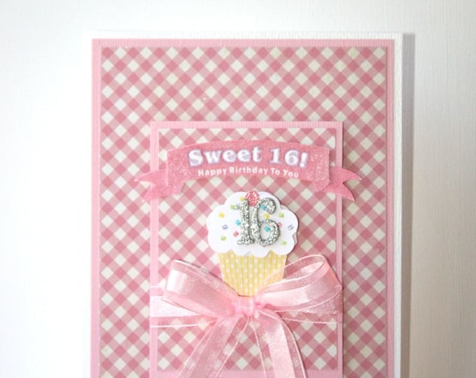 Sweet 16 Handmade Card - Etsy