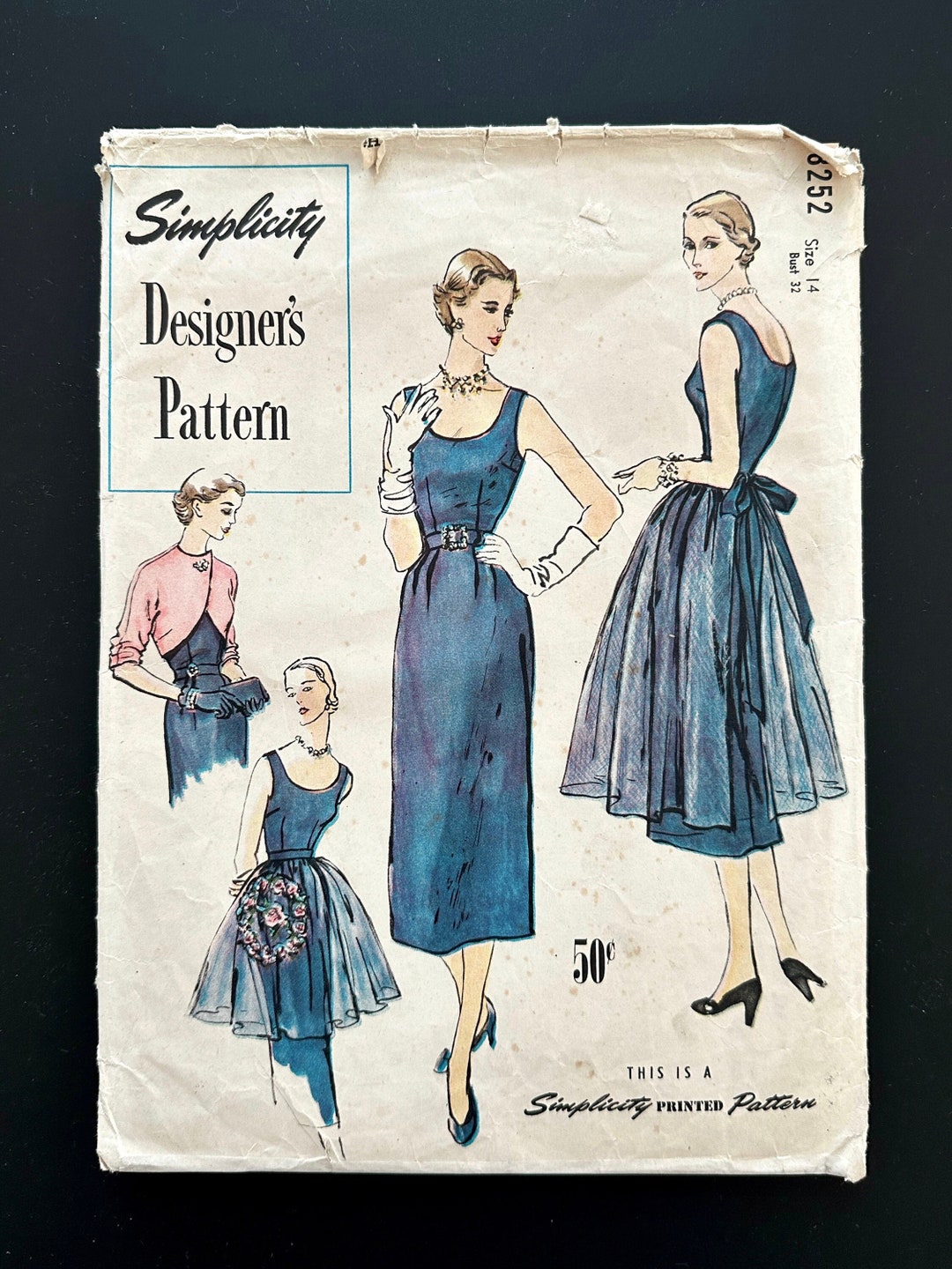 50s Simplicity Designers 8252. 32 Bust. Retro Rockabilly Pinup Day ...
