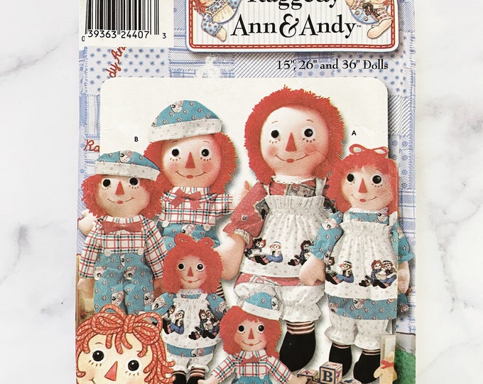 90s Simplicity 9447. Raggedy Ann and Andy Rag Doll Uncut Ff. Plush ...