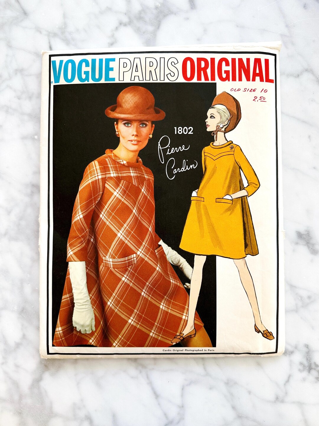 60s Vogue Paris Original 1802. 31 Bust. Pierre Cardin Mod Retro Trapeze ...