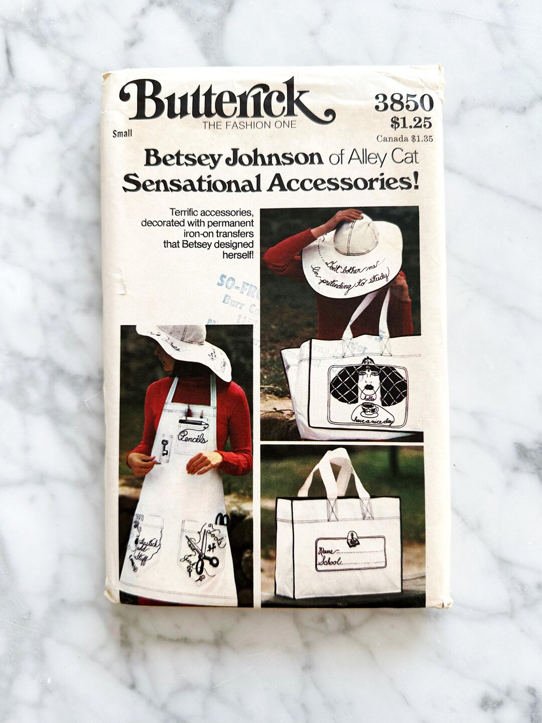 70s Butterick 3850. Small 31-32 Bust. Betsey Johnson Butcher Apron ...