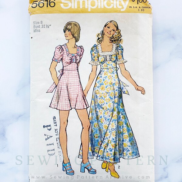 70s Dress Pattern - Etsy