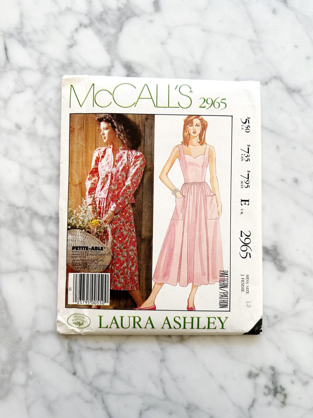 80s Mccalls 2965. 34 Bust. Laura Ashley Prairie Cottage Core Sweetheart Neckline Fit Flare Dress ...