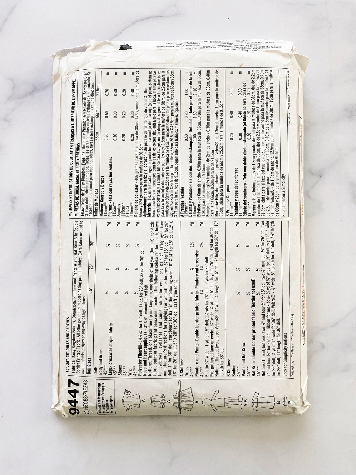 90s Simplicity 9447. Raggedy Ann and Andy Rag Doll Uncut Ff. Plush ...