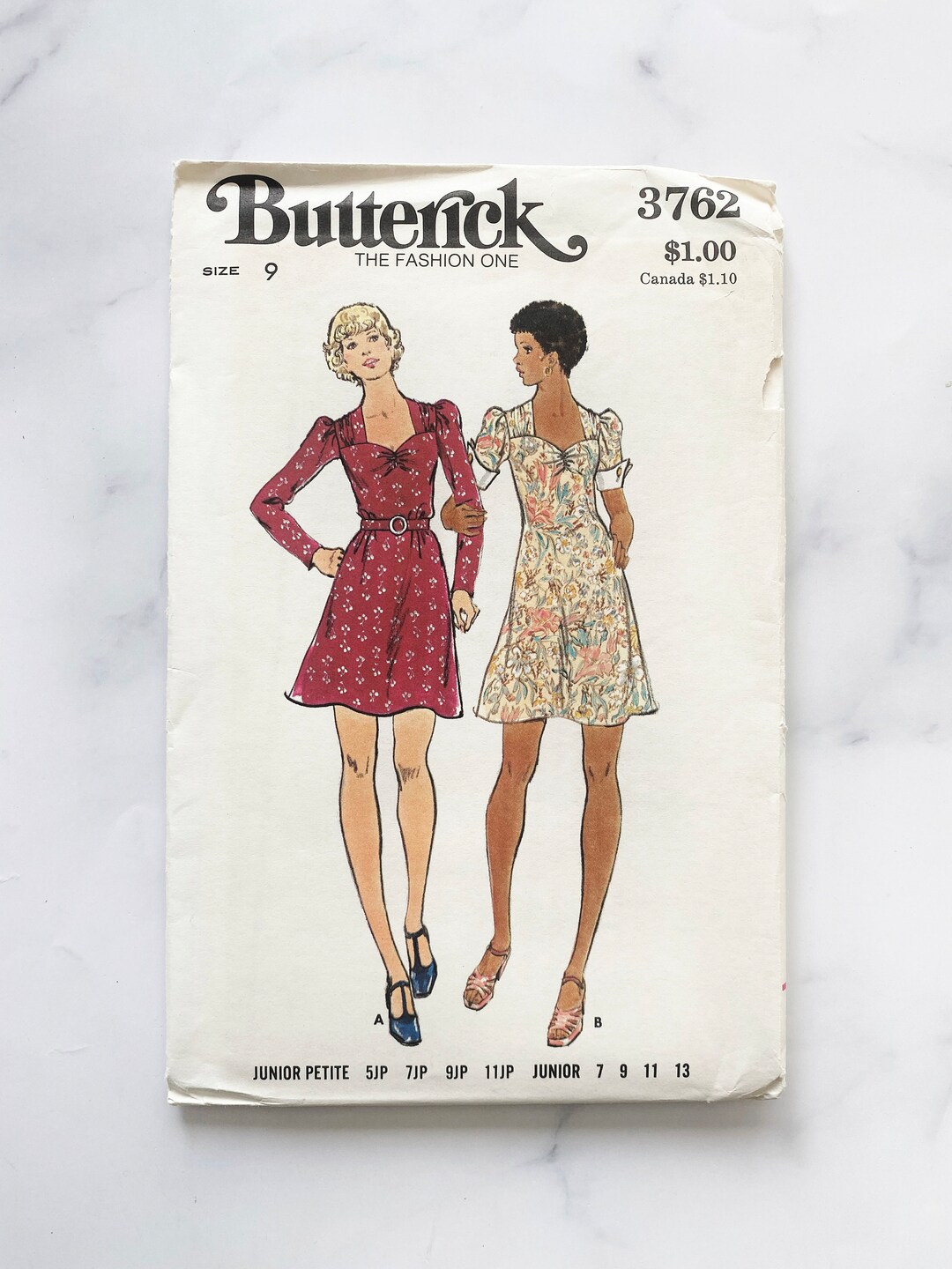 70s Butterick 3762. 32 Bust Uncut Ff. Sweetheart Neckline Puff Cap ...