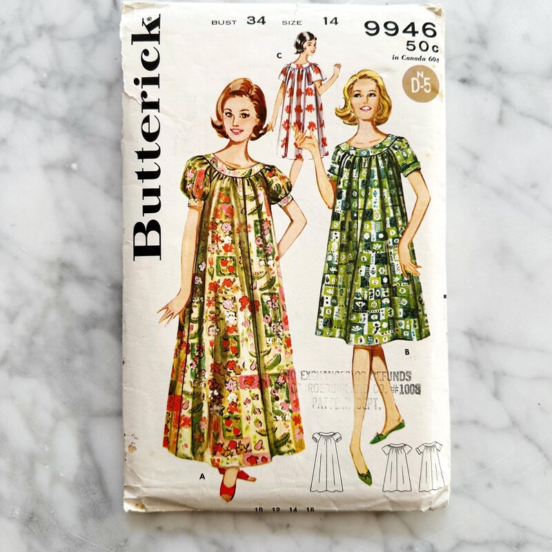 1960s Muumuu Pattern - Etsy