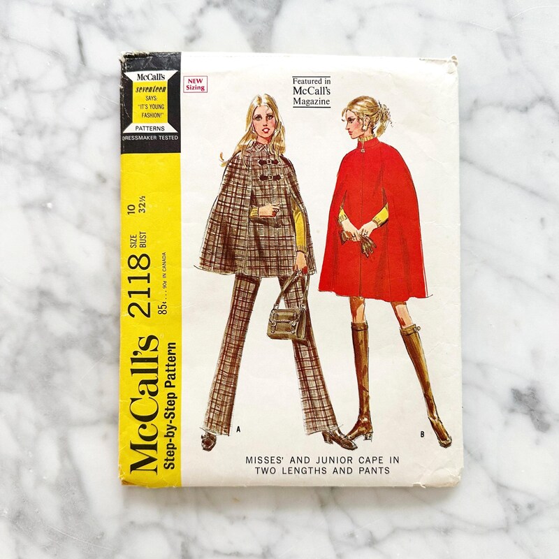 1960s Cape Pattern - Etsy