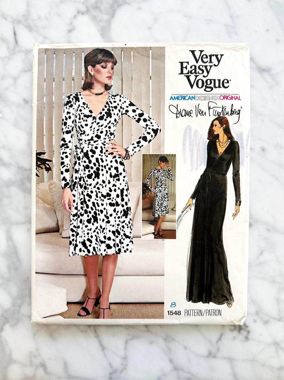 70s Vogue 1548. 31 Bust. Diane Von Furstenberg Reversible Wrap Dress ...