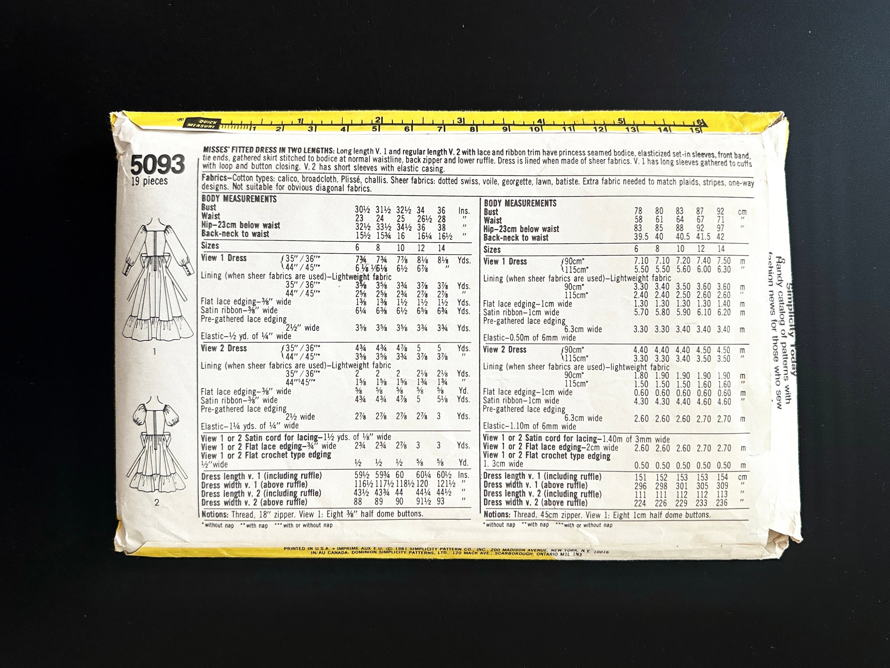 80s Simplicity 5093 32 Bust Uncut Ff Gunne Sax Sweetheart Neckline Long ...