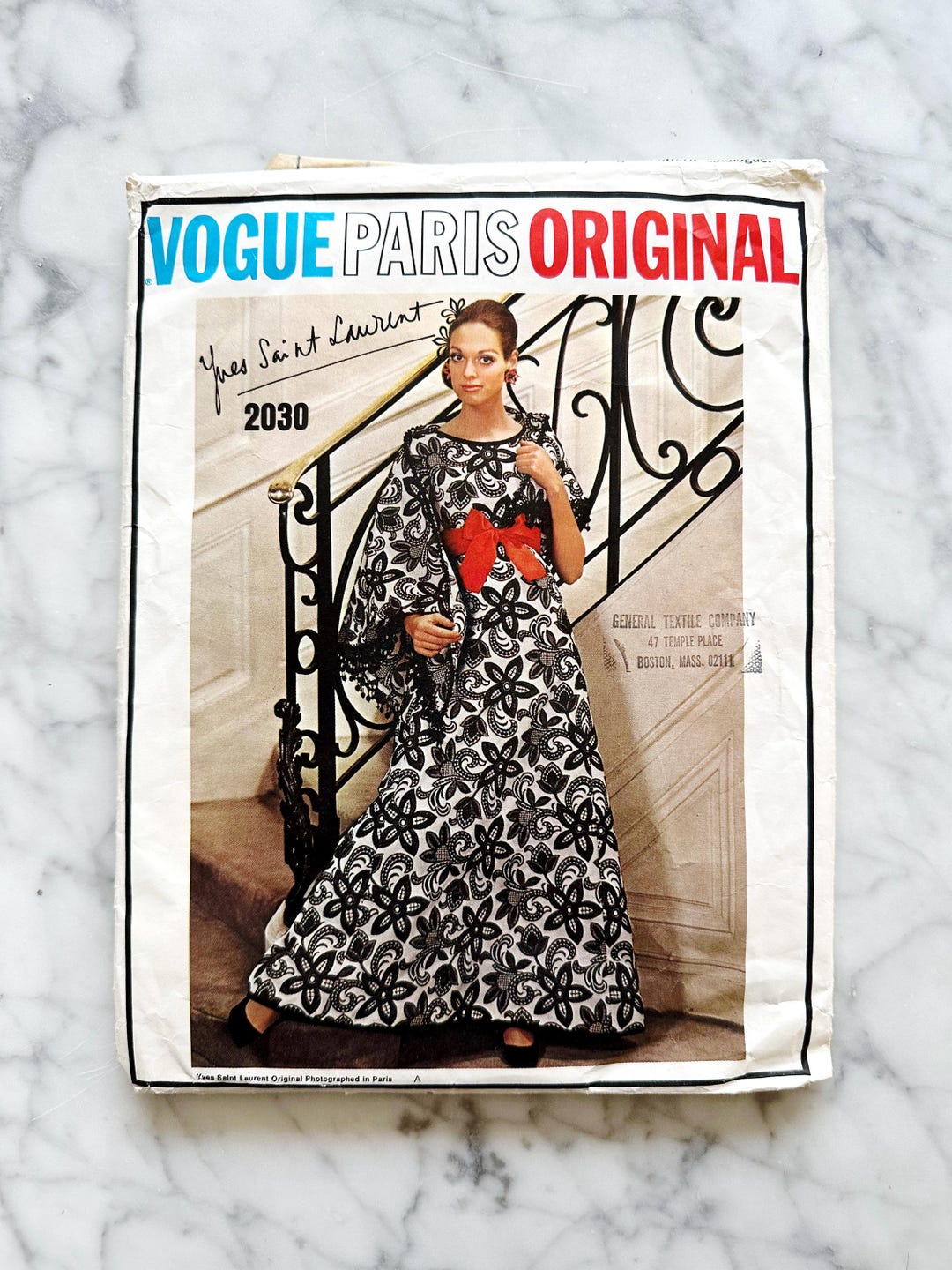 60s Vogue Paris Original 2030. 34 Bust YSL Yves Saint Laurent Mod ...