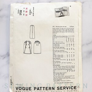 60s Vogue Paris Original 1722. 32 Bust. Pierre Cardin Mod Retro Double ...