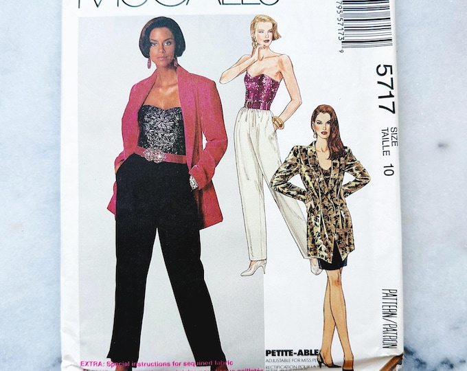 90s Vogue 9273. 8-12 Ff. Princess Seam Button Front Corset Top ...