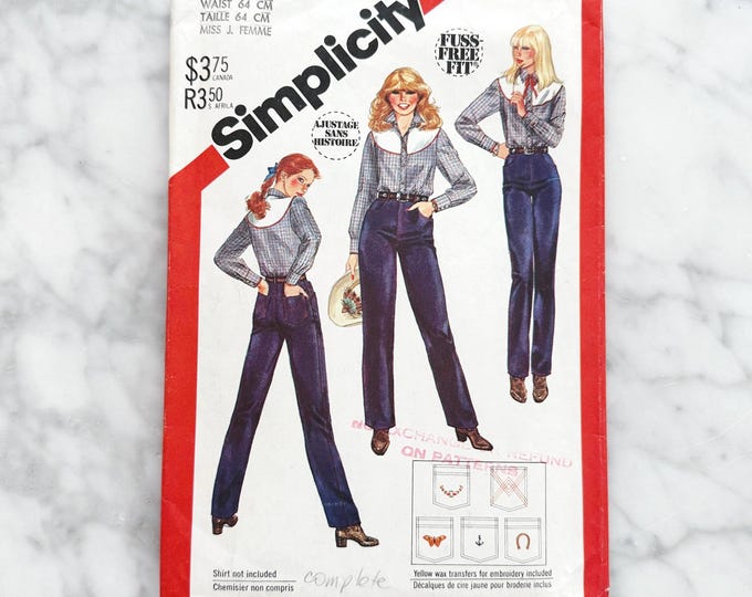 80s Simplicity 5499. 25 Waist Uncut Ff. Bootcut Straight Leg Jeans ...