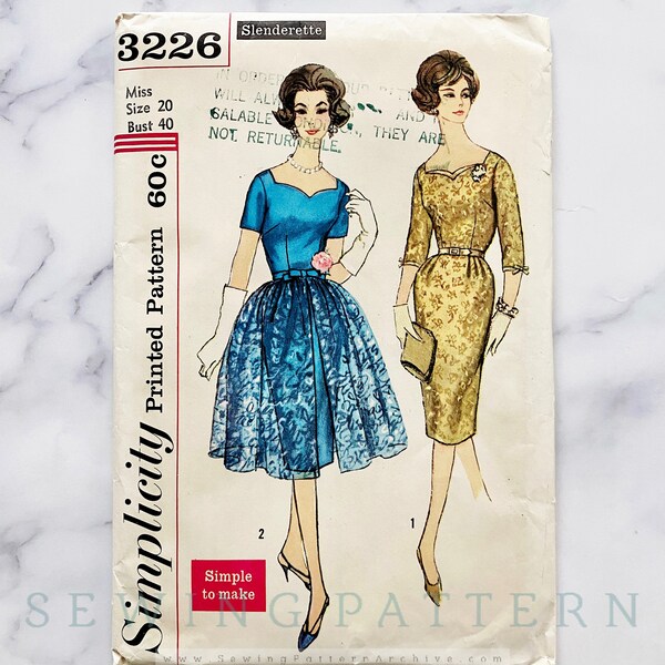 1950s Dress Pattern - Etsy