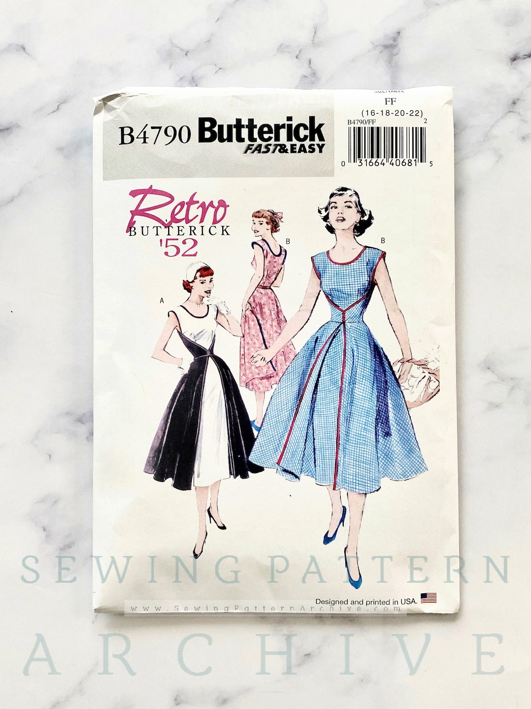 Butterick 4790 des années 50. 8-14 16-22 nouveaux et suiv. - Etsy France