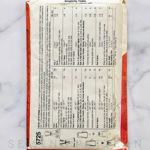 80s Simplicity 5725. OS Ff Cottage Core Prairie Cobbler Tabard Hostess ...