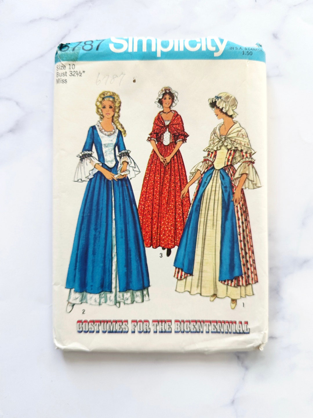 70s Simplicity 6787. 32.5 Bust Ff. Costumes for the Bicentennial ...