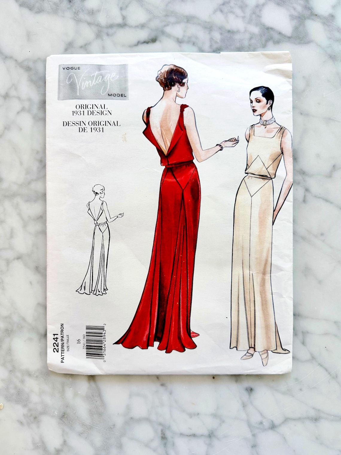 90s Vogue 2241. 38 Bust Ff Open Drape Back Front Skirt Inset Panel ...