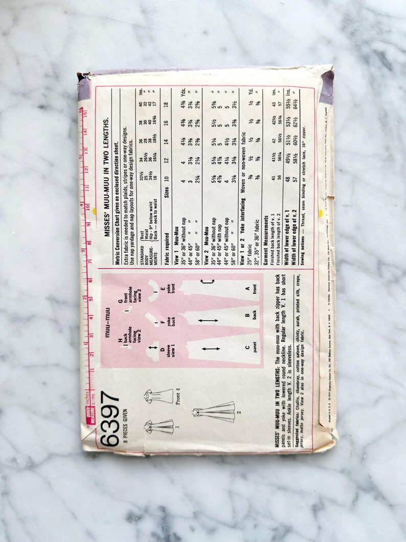 70s Simplicity 6397. 32 Bust Maxi Muu Muu Maxi Hawaiian Duster Dress ...