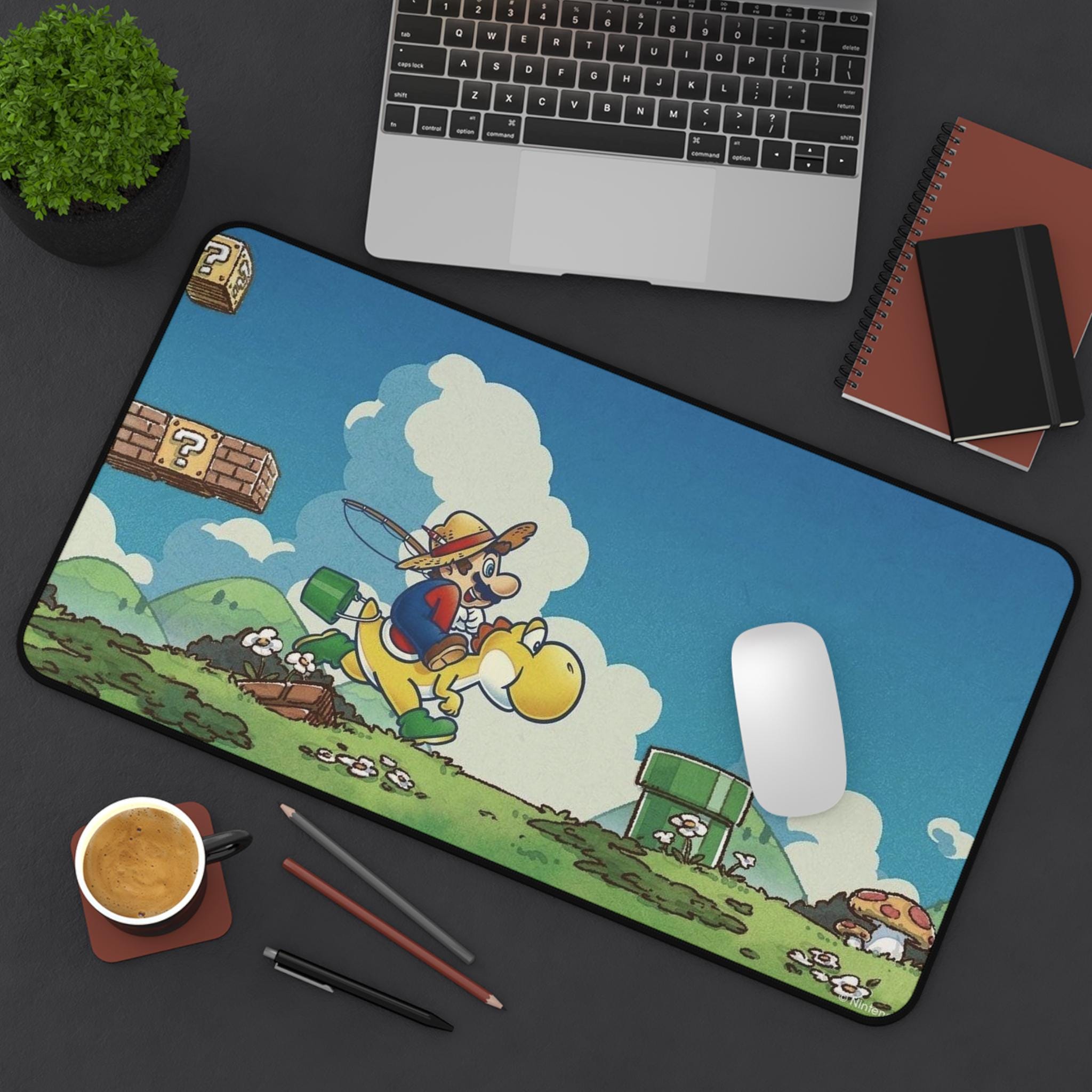 Mario and Yoshi Desk Mat - Etsy