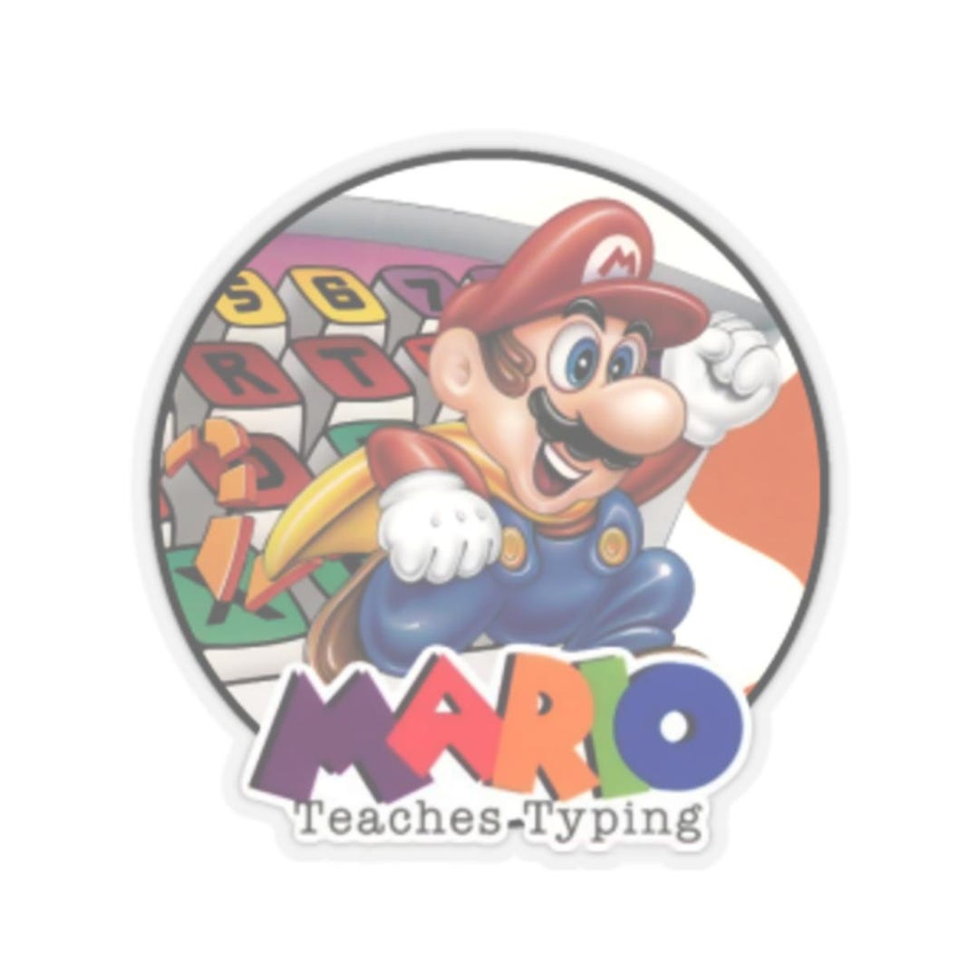 Mario Types Typing Sticker - Etsy