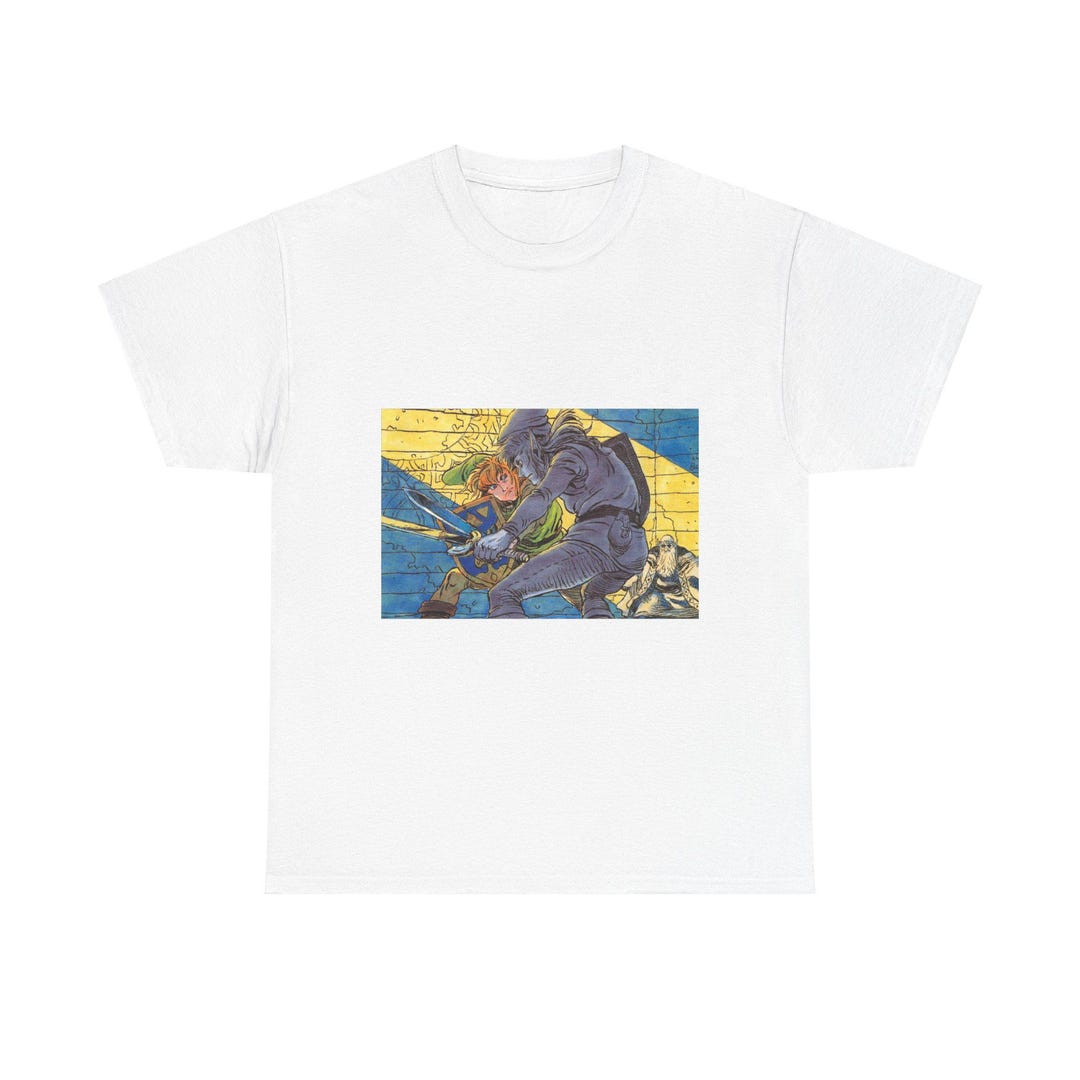 Legend of Zelda T-shirt: Link Vs Dark Link, 80s Fantasy Art - Etsy