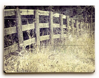 Rustic Fence Print Country Landscape Rustic Farmhouse Decor | Etsy