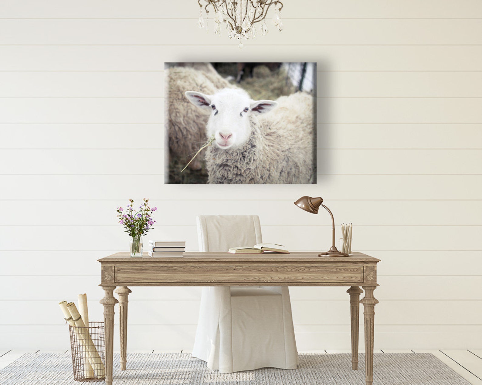 Sheep Print Farmhouse Wall Decor White Sheep Photo Farm - Etsy