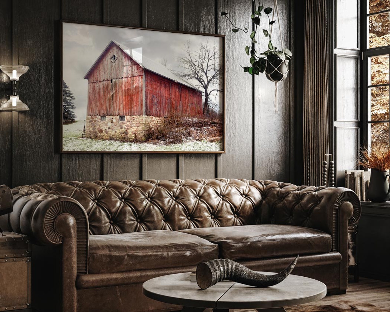 Barn Print Farmhouse Decor Red Barn Art Barn Canvas Print - Etsy