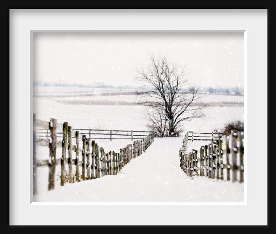 Winter Landscape Photo Snowy Winter Print Country Winter - Etsy