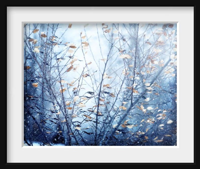 Blue Abstract Photo Winter Landscape Print Abstract Fine Art - Etsy