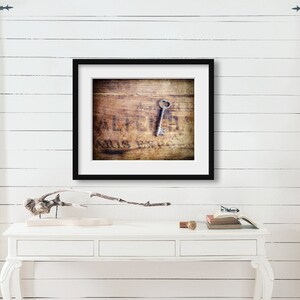 Rusty Key Photograph, Farmhouse Kitchen Decor, French Country Art ...